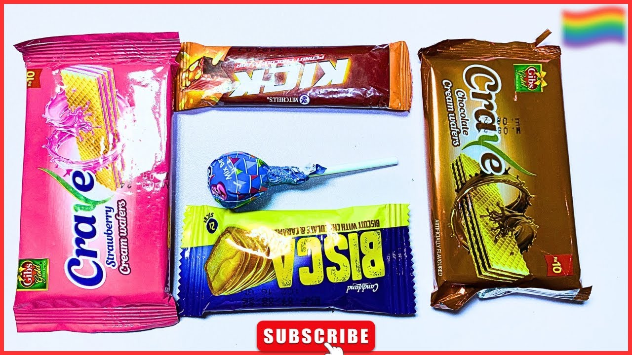 ASMR - Satisfying unpacking Rainbow Lollipops, Bisca, chocolate ...