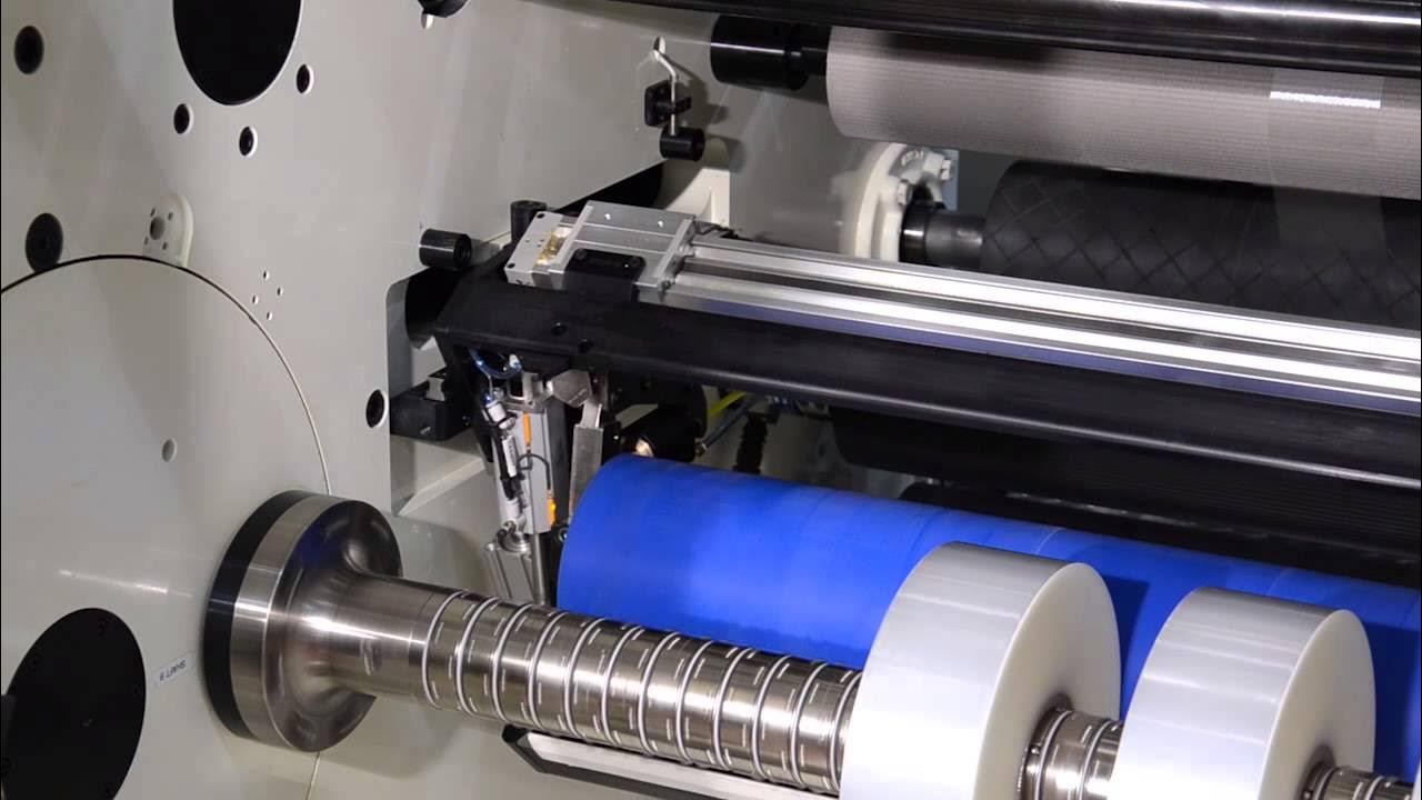Deacro T610D Turret Slitter Rewinder with Auto Core Loading - YouTube