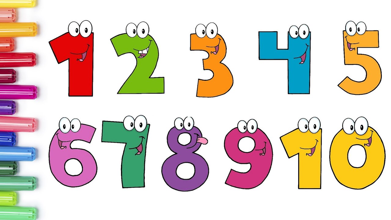 Drawing Smiling Numbers — How to Draw Numbers - YouTube