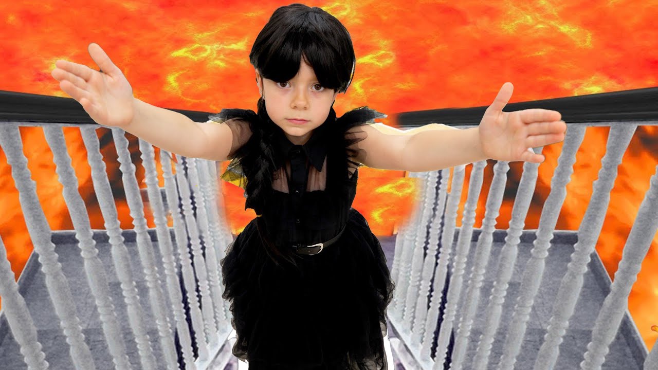 Wednesday - The Floor Is Lava Challenges for Kids - YouTube