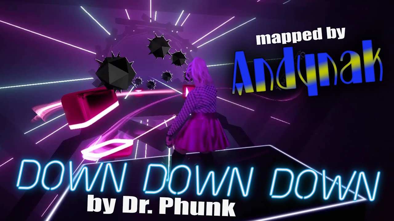 Beat Saber | Down Down Down by Dr. Phunk | Expert+ | Mixed Reality - YouTube
