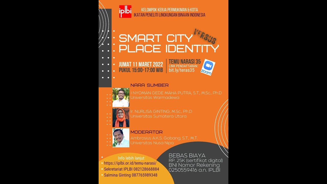 Temu Narasi 35 IPLBI - Smart City Versus Place Identity - YouTube