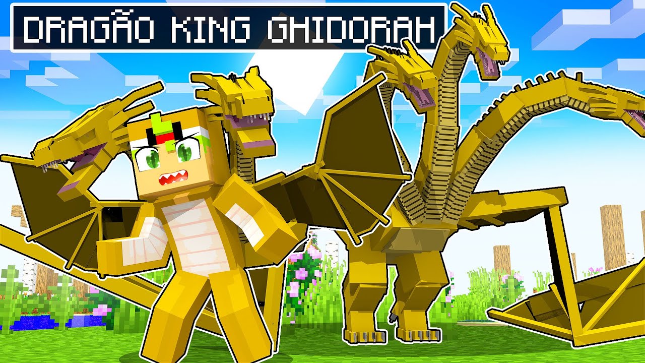 Virei um DRAGÃO KING GHIDORAH no Minecraft - YouTube