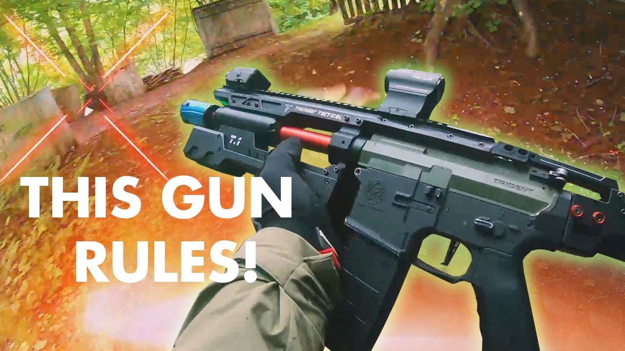 Destroying the Enemy Team with this SCI FI Airsoft Gun! Stryker EM Kit ...