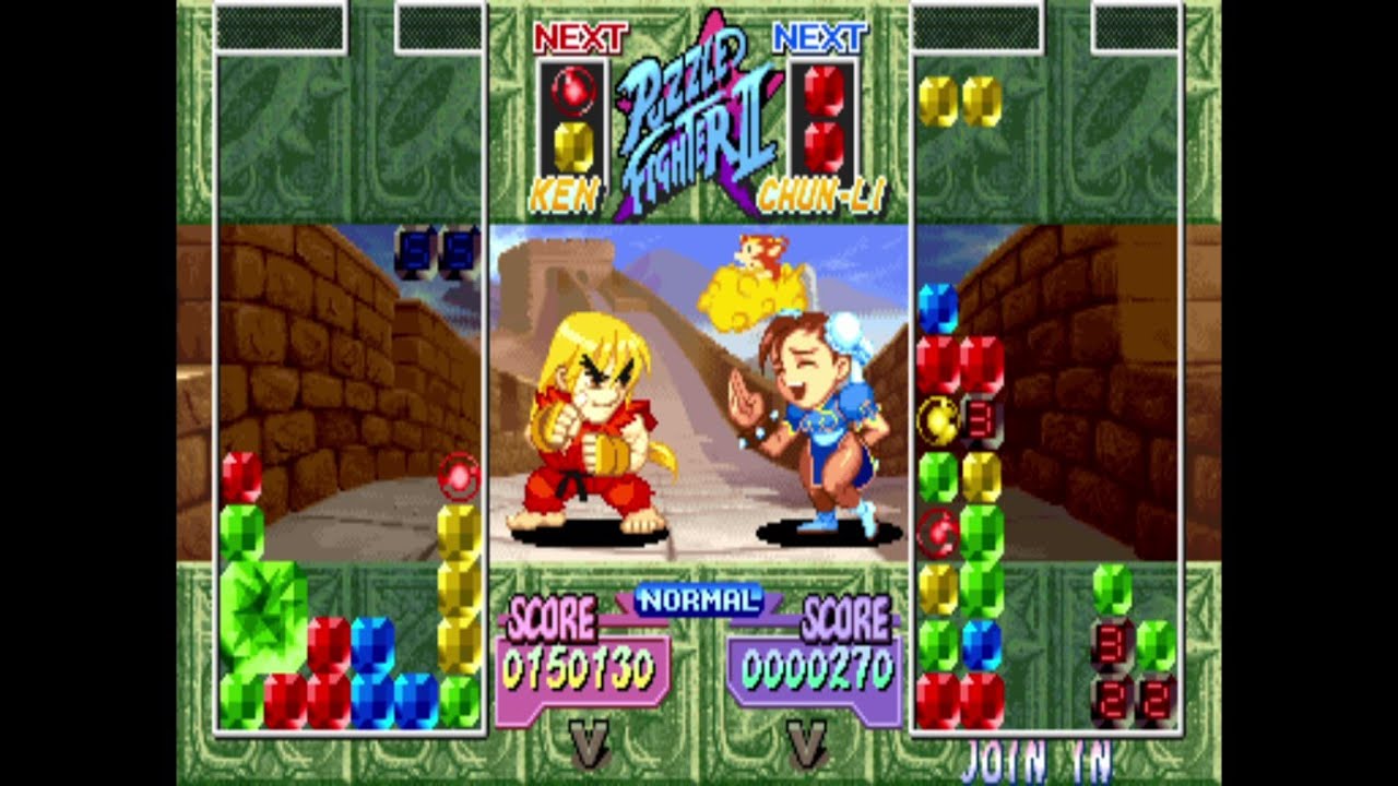 MAME Super Puzzle Fighter II Turbo USA arcade gameplay con 1 credito ...