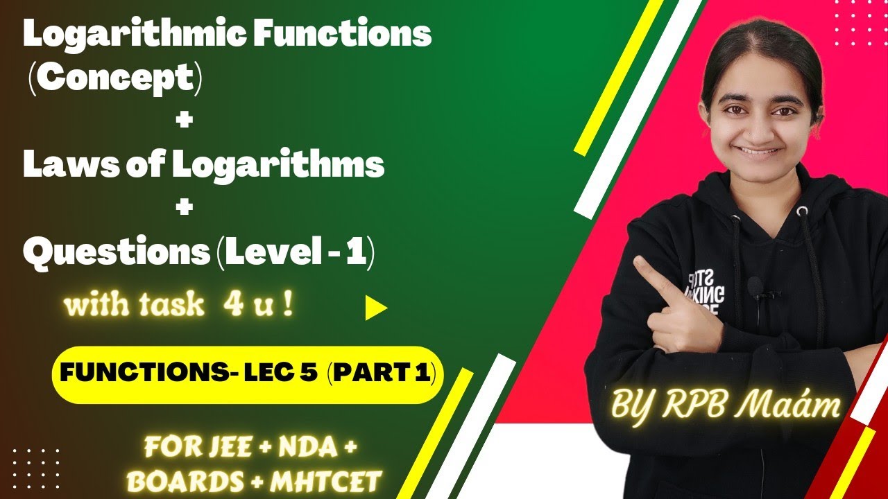 Logarithms Class 11 Maths | Logarithmic Function 👉 Part 1| JEE Mains ...