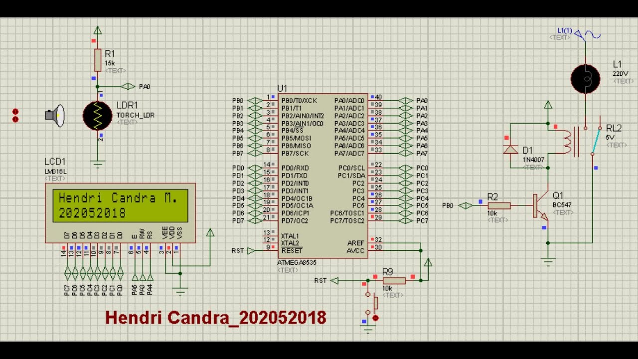 PROJEK MIKROKONTROLER ATMEGA 8535 LAMPU JALAN DENGAN LDR FITUR ADC ...