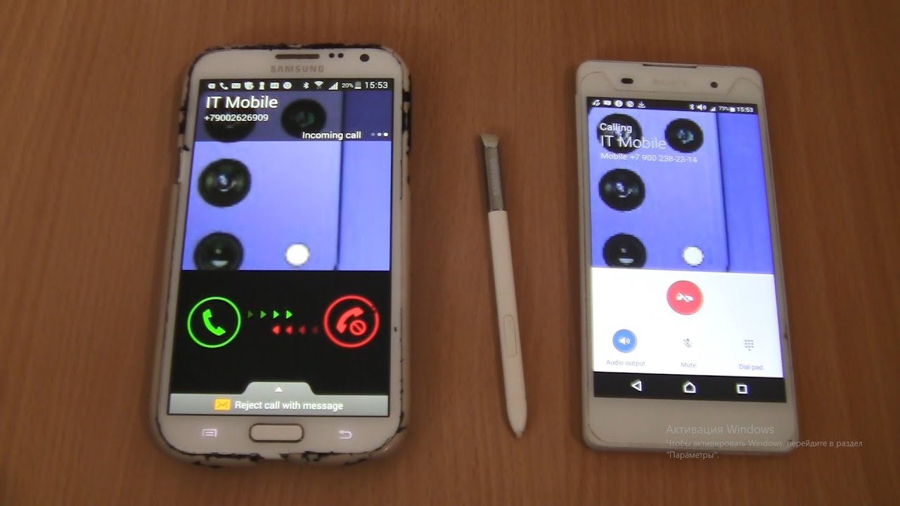 Over the Horizon Incoming call&Outgoing call at the Same Time Samsung Note 2 Stylus+Sony Xperia ...