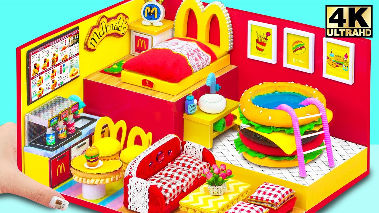 (So Easy) Build McDonalds Bedroom, Burger Swiming Pool, Kitchen | DIY ...