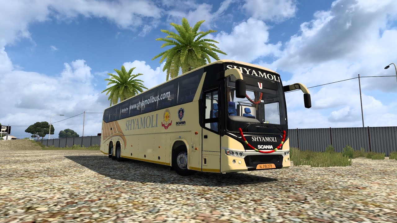 NEW SHYAMOLI PARIBAHAN SCANIA MULTI AXLE 14.5 | AC SEMI SLEEPER BUS JOURNEY | ETS 2 - YouTube