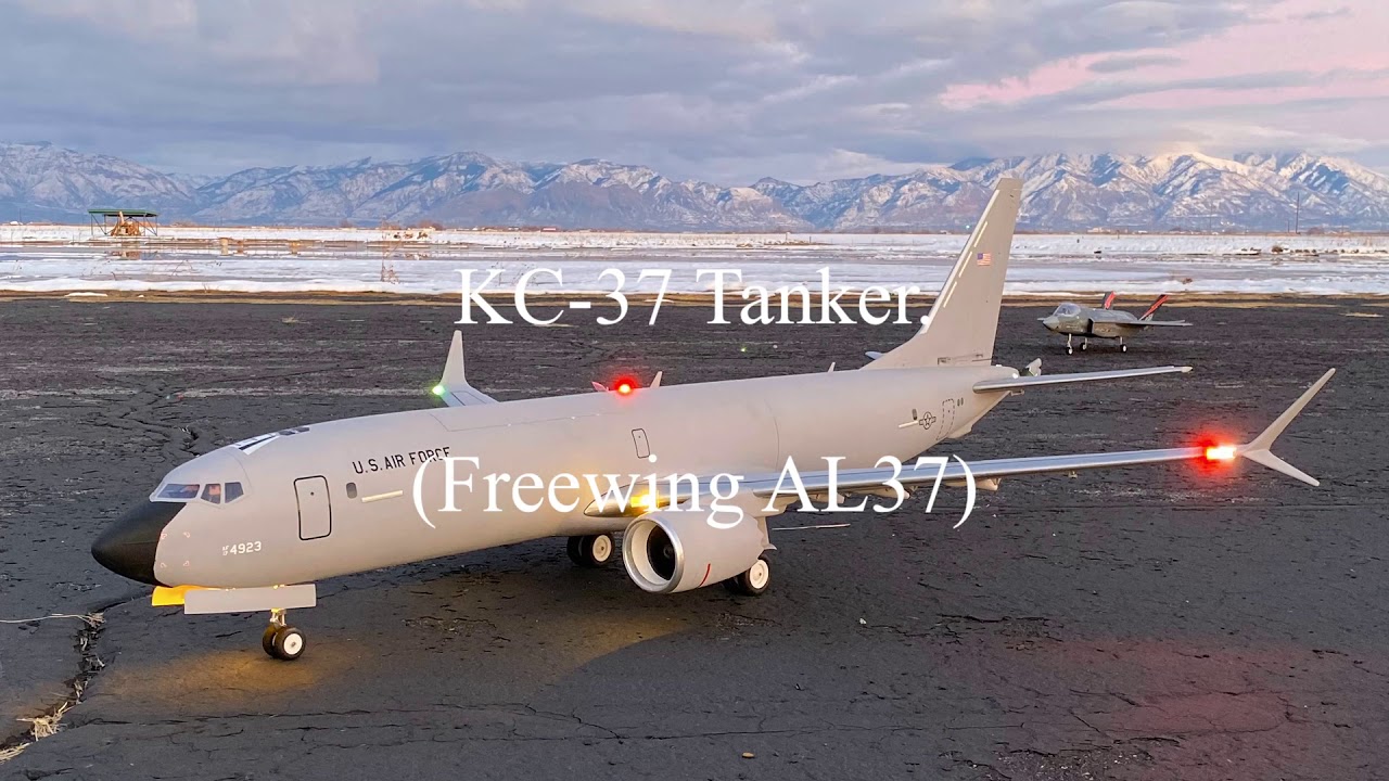 Motion Rc Kc-37 (Al37) Tanker evening flights. - YouTube
