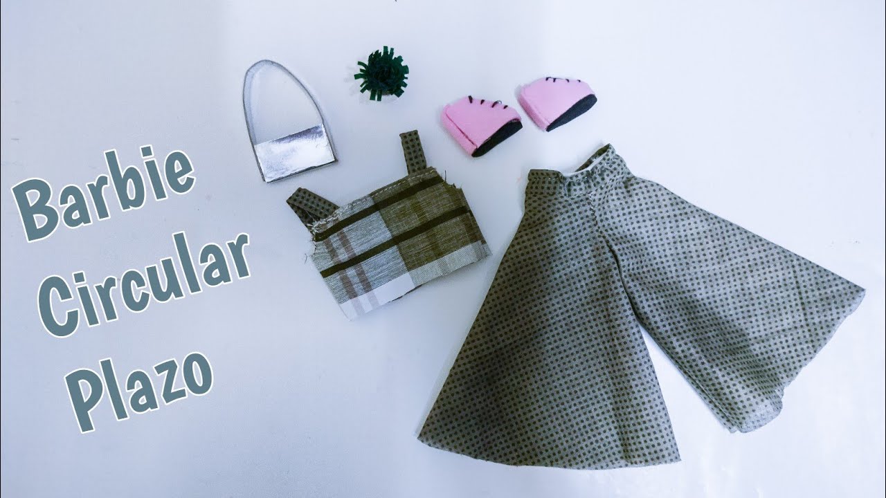 How to make Barbie Circular Plazo and Top | Mini Plazo Outfit | Harini ...