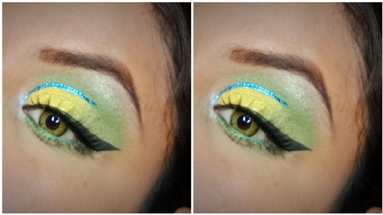 Cut crease neon eye makeup tutorials,, Jyoti tutorials - YouTube