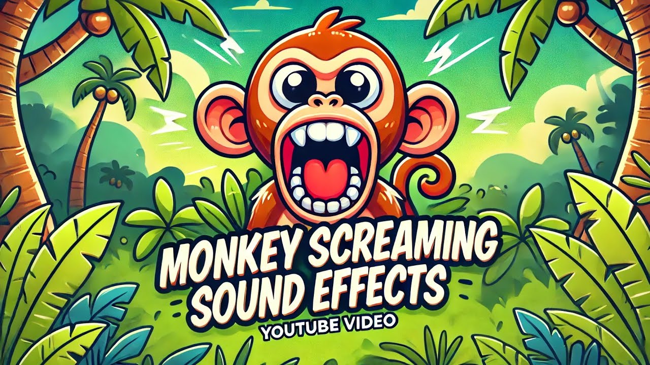 Monkey Scream Sound Effects with drawing - YouTube