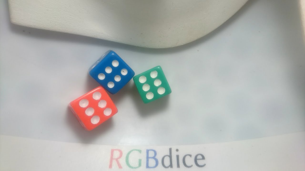 (113) 50 rolls of 3 identifiable dice - RGB Dice - YouTube
