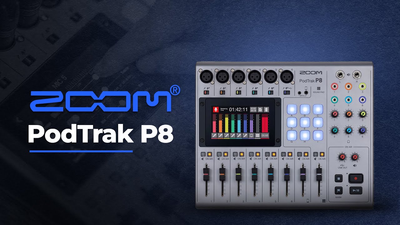 Todo lo que necesitas está a solo un toque con el PodTrak P8 de ZOOM ...