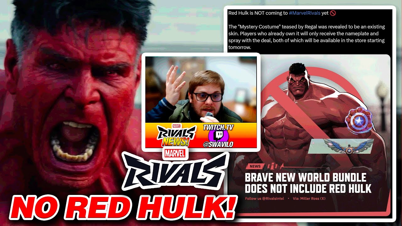 NO RED HULK SKIN in Marvel Rivals for Brave New World Regal Promotion ...