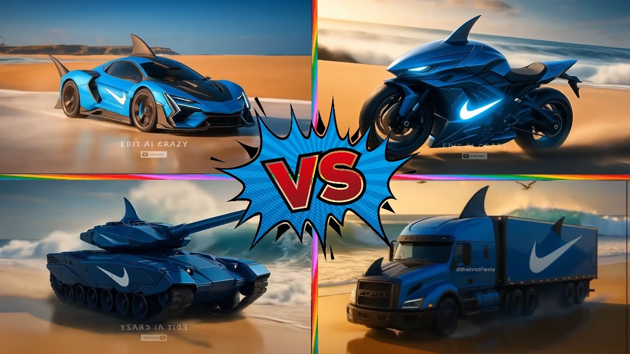 Brainrot Racing Car🆚Brainrot Motorcycle🆚Brainrot Tank🆚Brainrot Truck🎶 ...