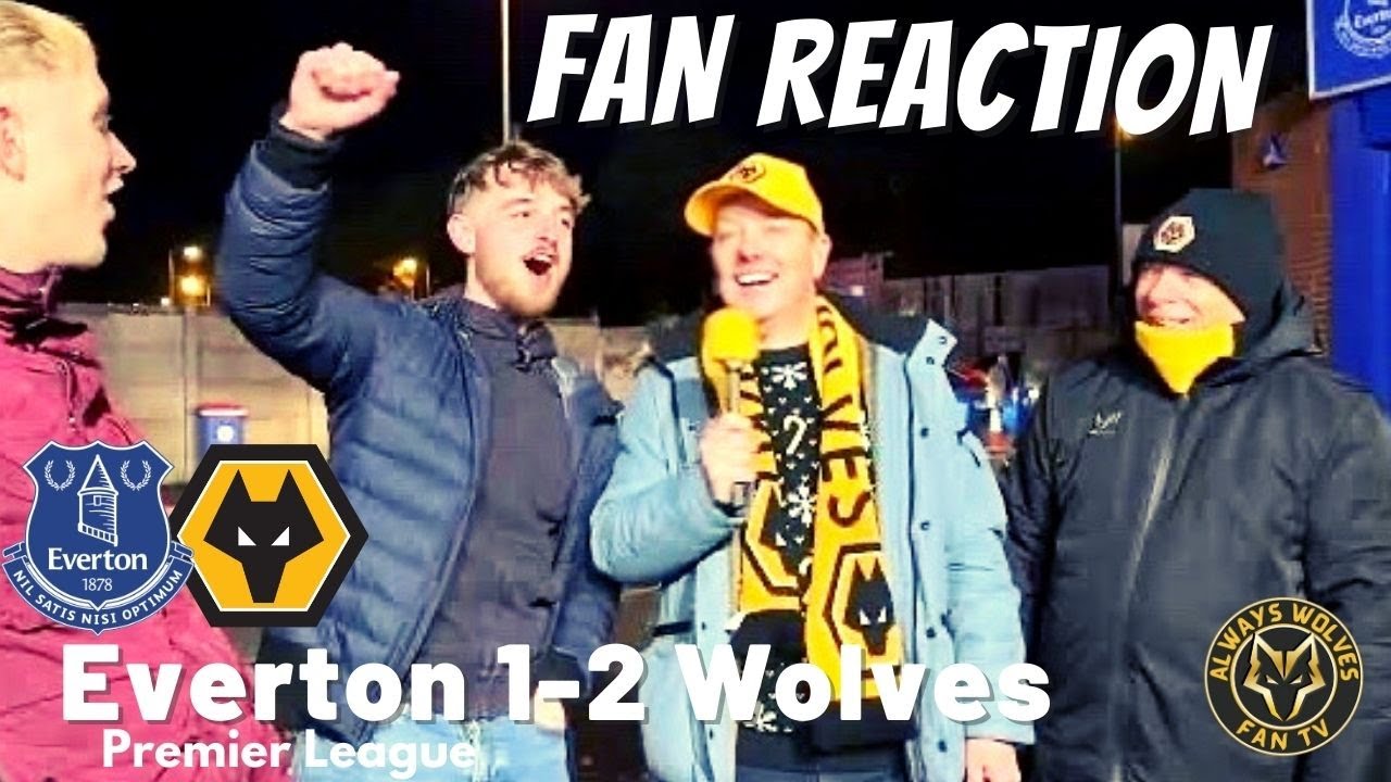 FESTIVE CHEER Everton 1-2 Wolves Instant Fan Reaction - YouTube