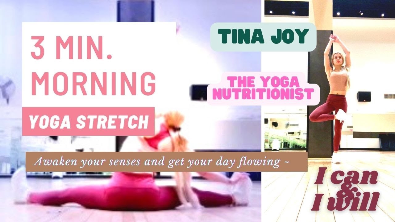 3 min morning yoga stretch ~ Wellness Wednesday - with Tina Joy, The ...