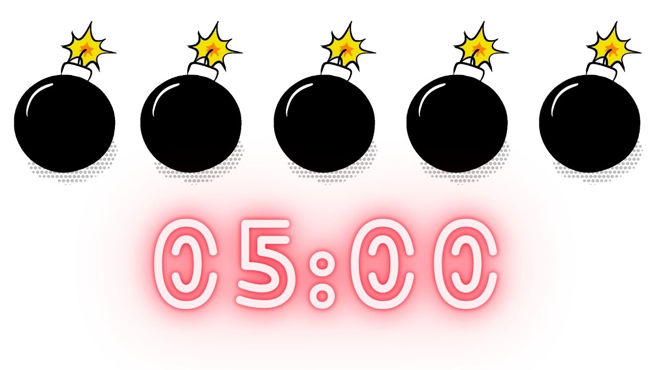 💣폭탄 타이머｜정리정돈타이머｜5분폭탄타이머｜5 minutes timer｜bomb timer - YouTube