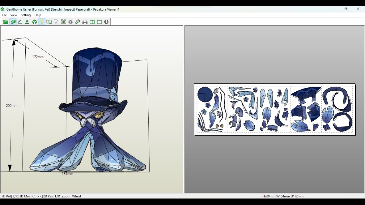 Gentlhome Usher (Furina's Pet) (Genshin Impact) ||Papercraft|| - YouTube