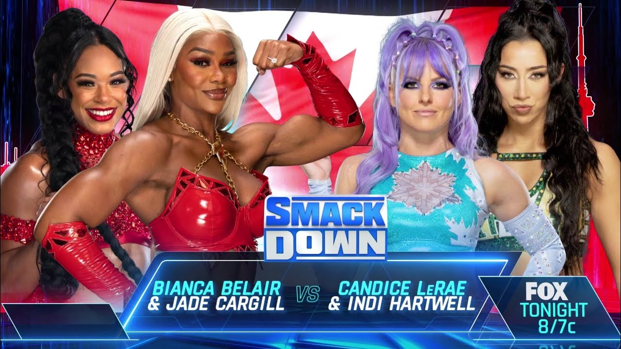 Bianca Belair & Jade Cargill Vs Candice LeRae & Indi Hartwell - WWE ...
