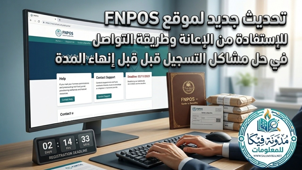 تحديث جديد لموقع FNPOS للإستفادة من الإعانة وطريقة التواصل معهم في حل مشاكل التسجيل قبل إنهاء ...