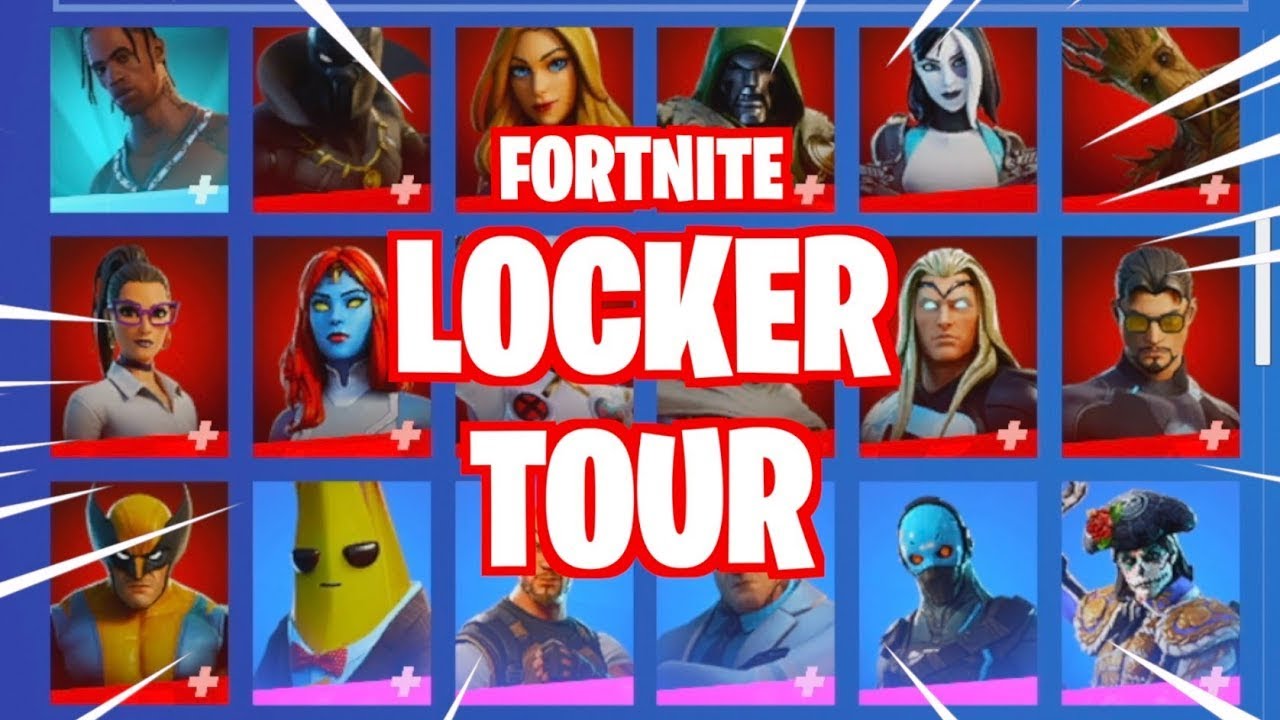 Fortnite Skins Locker Tour! - YouTube