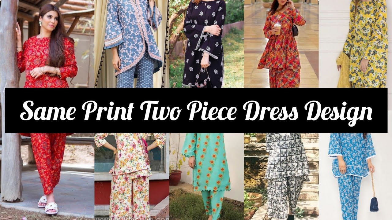 Two Piece Dress Design Printed ||Winter Dresses|| how To Design Same ...