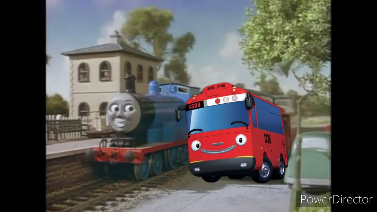 Edward the blue engine meets gani the red bus - YouTube