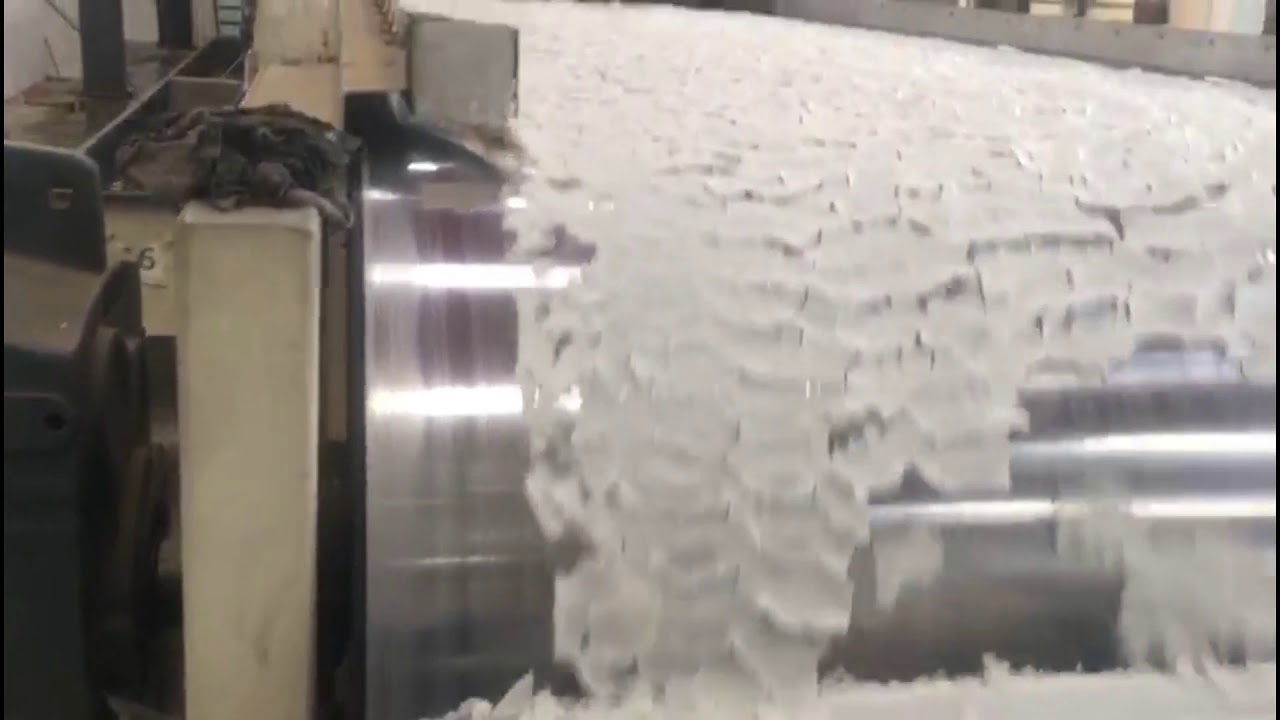 Steel cooling belt & flaker unite - YouTube