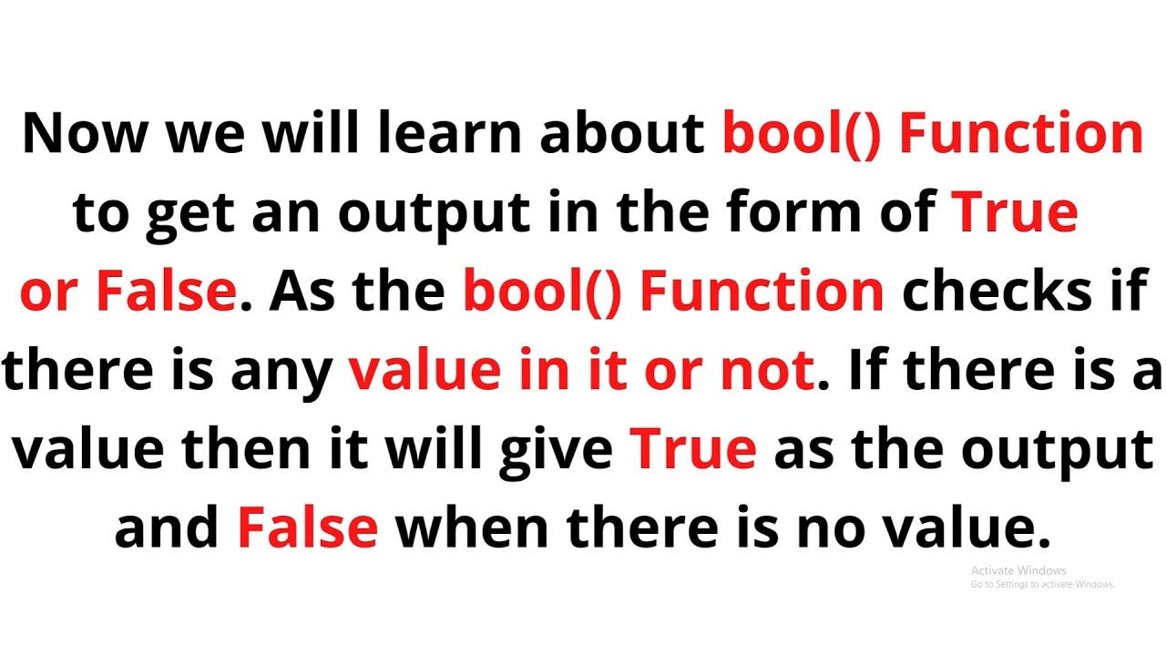 Boolean Function Python Beginners Course 6 Youtube 1504