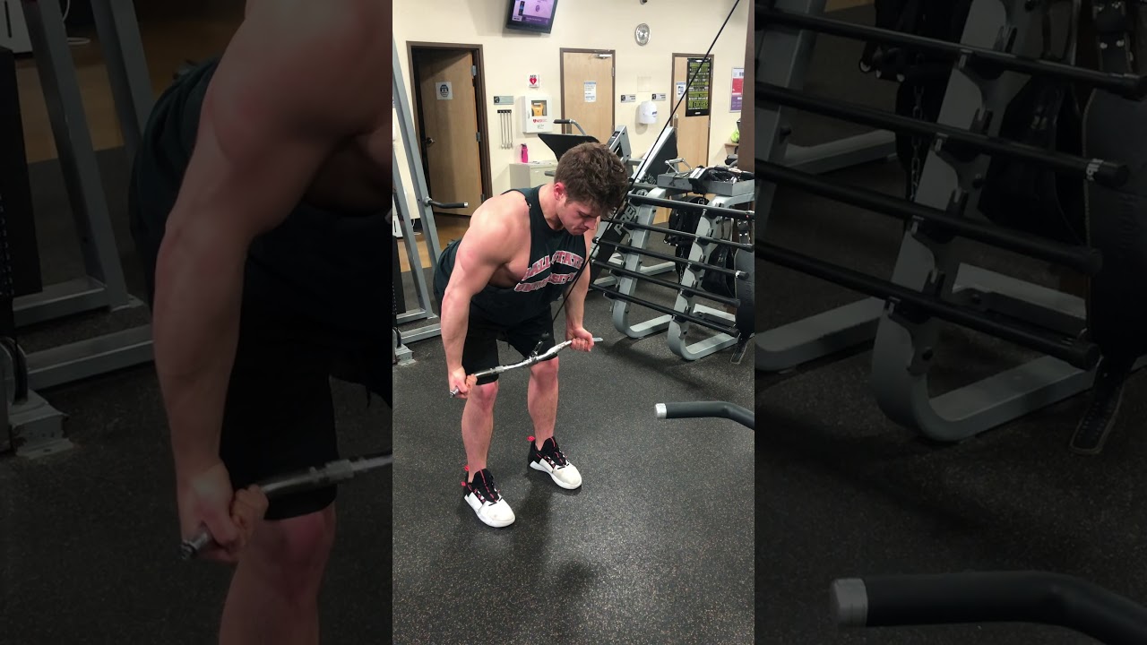 Stiff-arm Cable Lat Pulldown underhand grip - YouTube