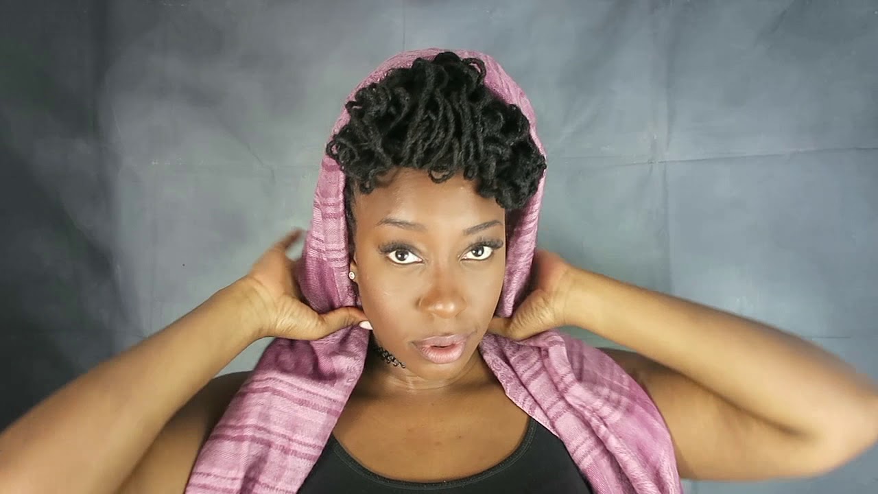 LOCS TUTORIAL : HEAD WRAP OVER LOCS - YouTube