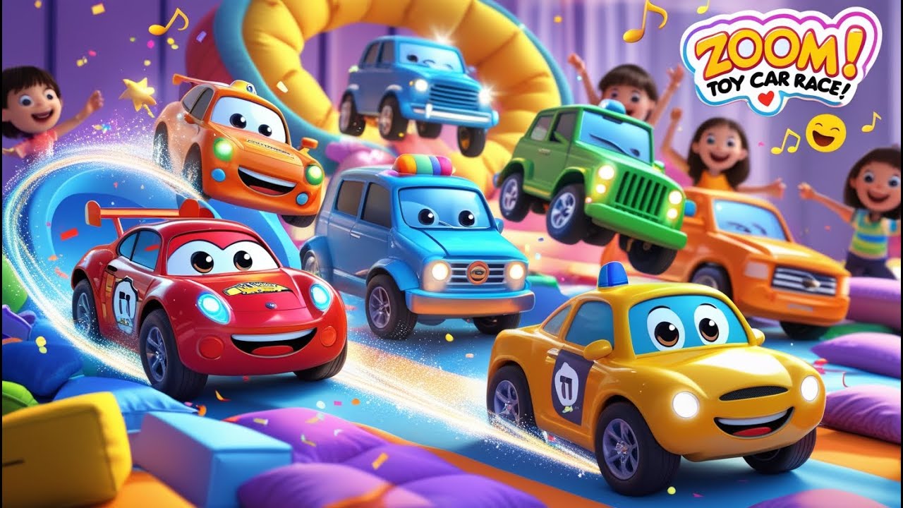 Zoom Zoom, Toy Car Race! | Fun Toy Car Song for Kids | 3D Animated ...