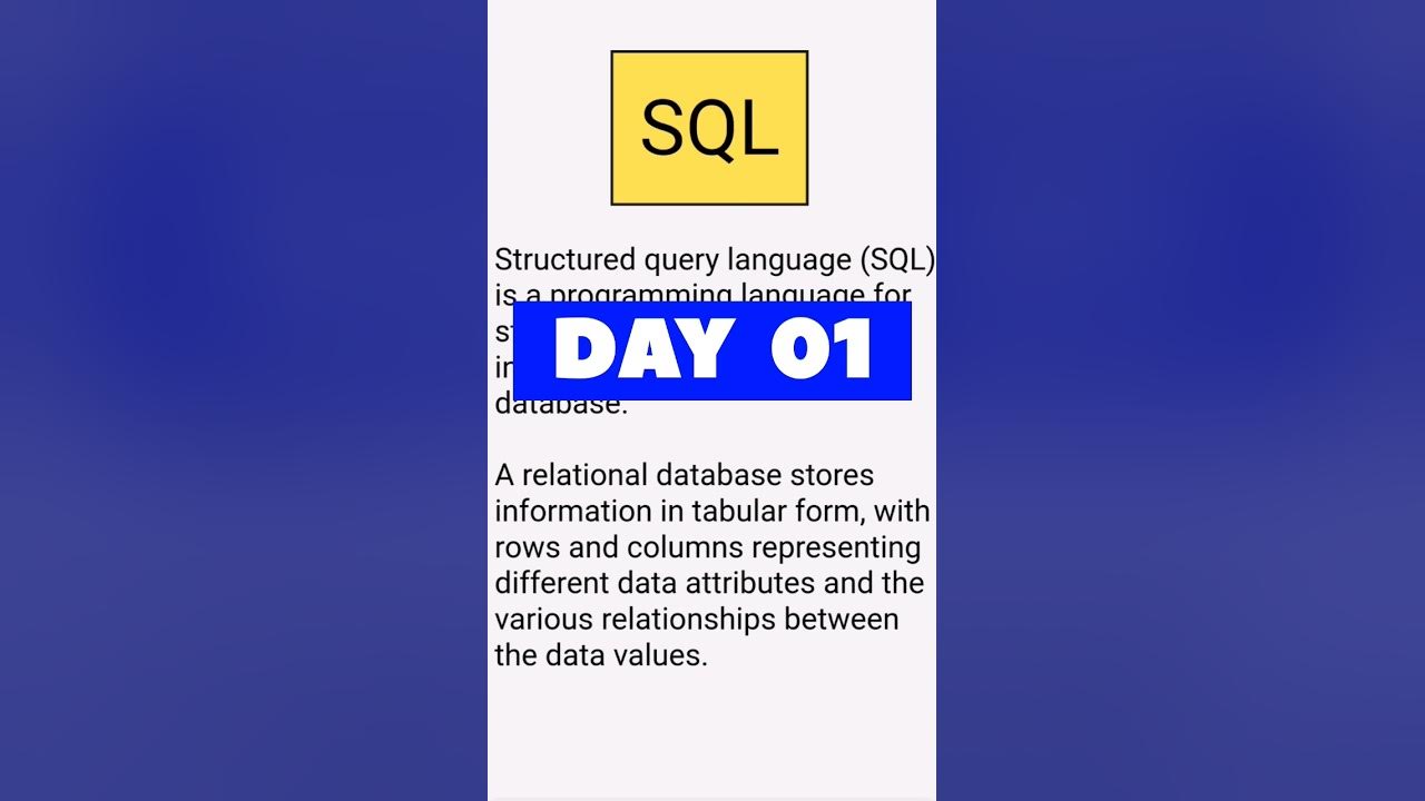 20 Days Sql Challenge Day 1 Introduction To Sql Sql Mysql Sqlinterview