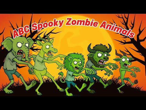 ABC Spooky Zombie Animals Song  | Halloween Song For Kids