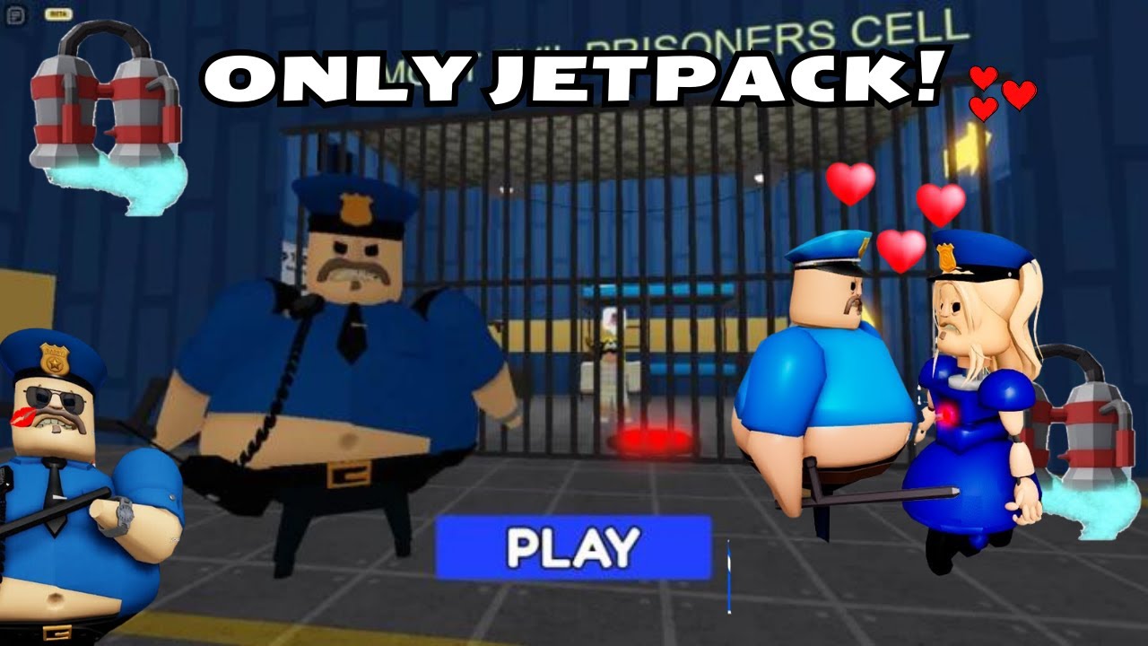 POLICE GIRL V2 BARRY'S PRISON JETPACK ESCAPE! SCARY OBBY Update Roblox ...