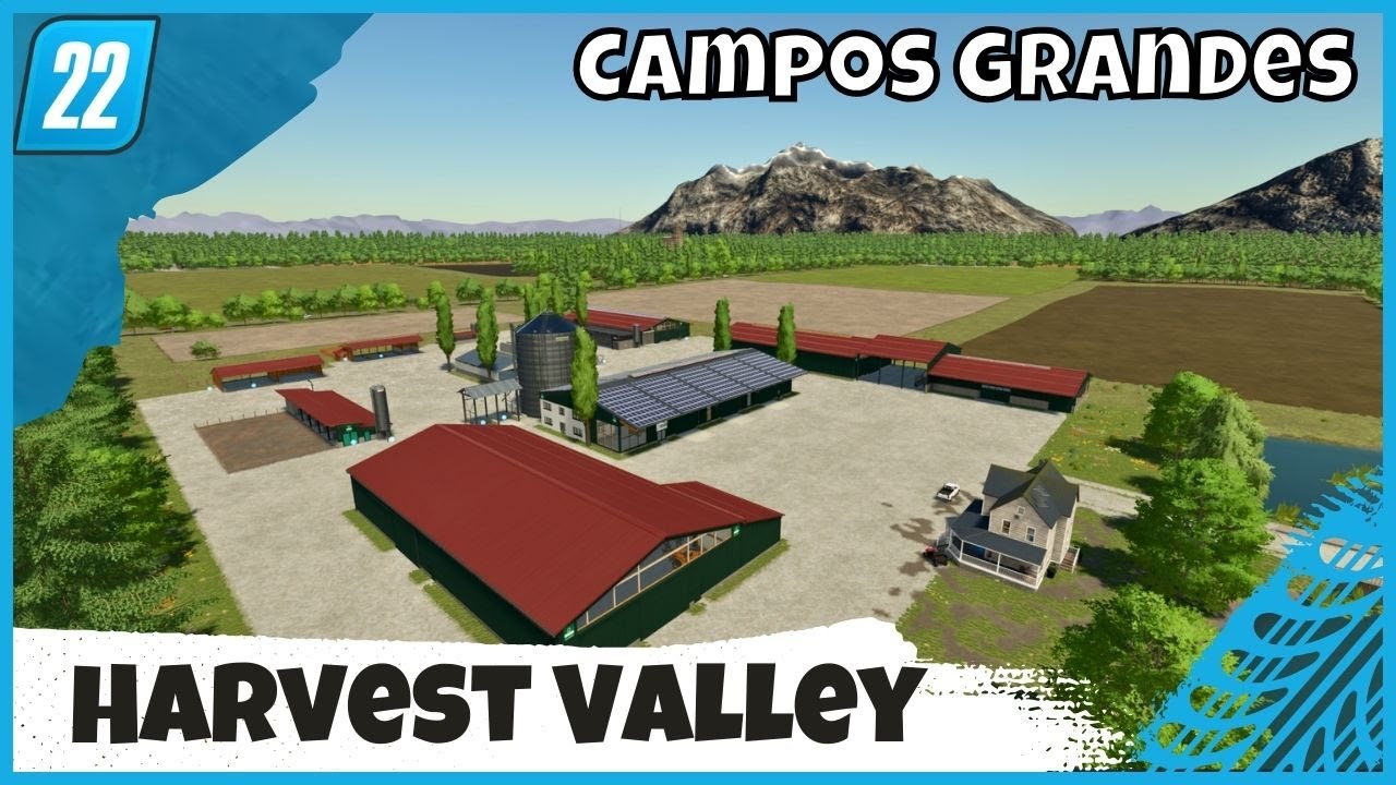 Explorando o Mapa Harvest Valley com Grandes Campos | Farming Simulator ...