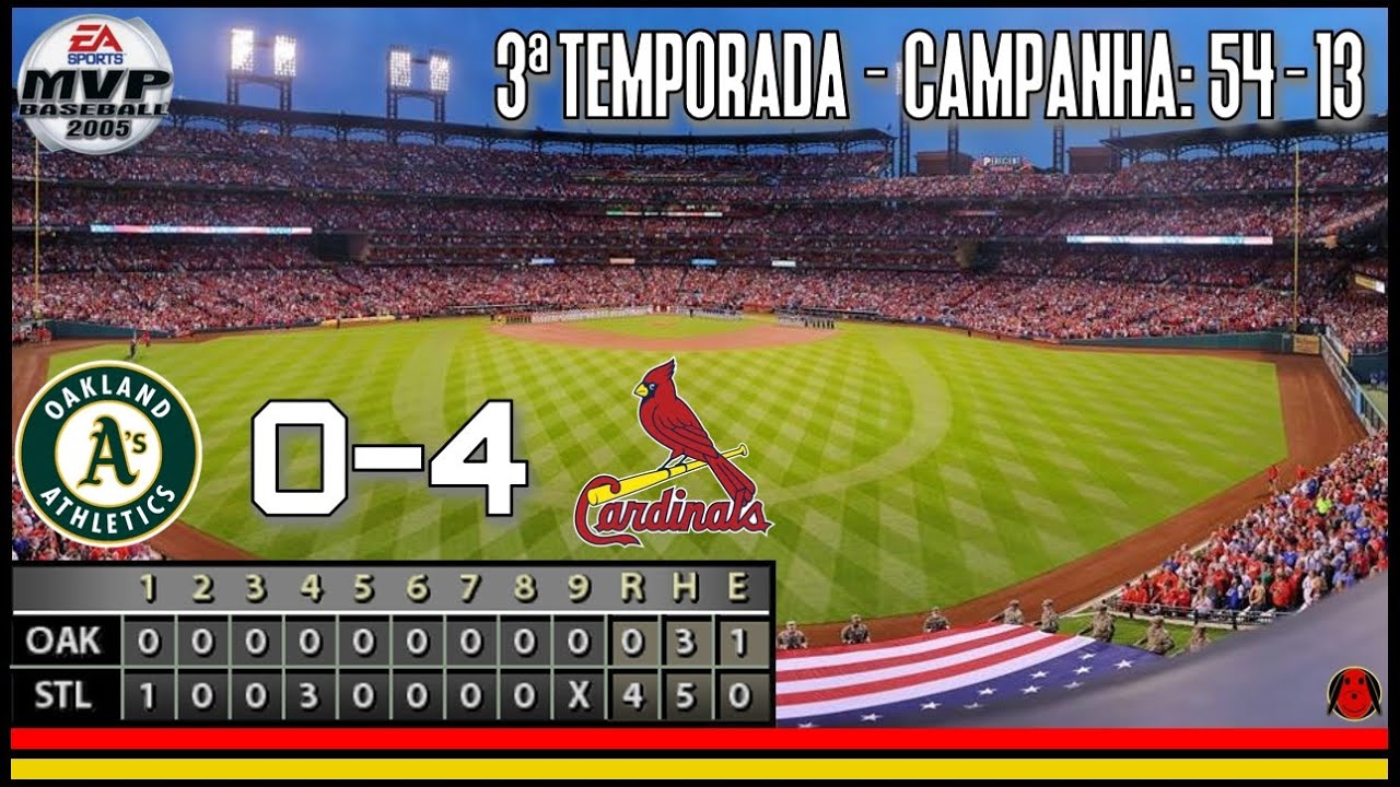 MVP Baseball 2005: Oakland 0-4 St. Louis (Temporada Regular: 54-13 ...
