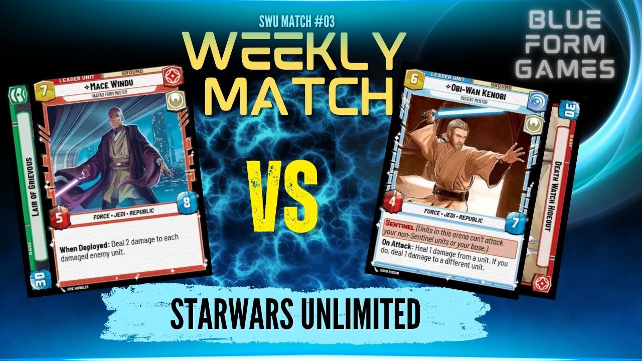 Star Wars Unlimited Weekly Match | Mace Windu Green vs. Obi-Wan Red ...