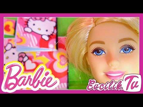Kendin Yap Bölüm 2 | Barbie bebekler için defter yapımı | EvcilikTV