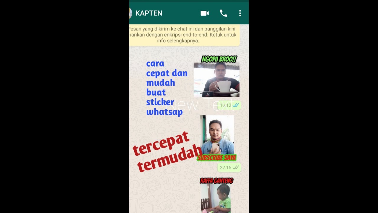 CARA CEPAT DAN MUDAH BUAT STICKER WHATSAP - YouTube