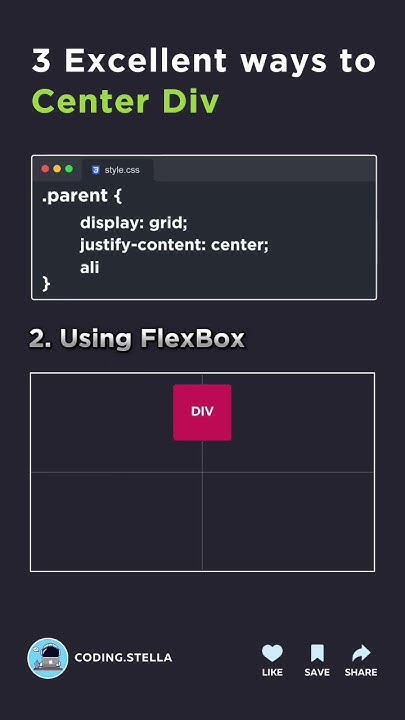 3 Ways To Center Div 😱 With Flexbox Grid Position Centerdiv Css Shorts Youtube