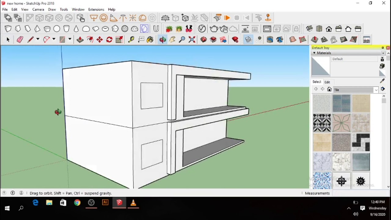 SketchUp beginner free hand desing - YouTube