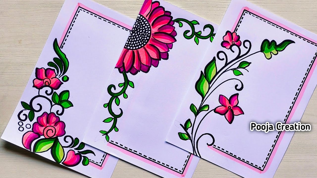 Simple Border Design For NOTEBOOK/ Project Work Designs/Project Design ...