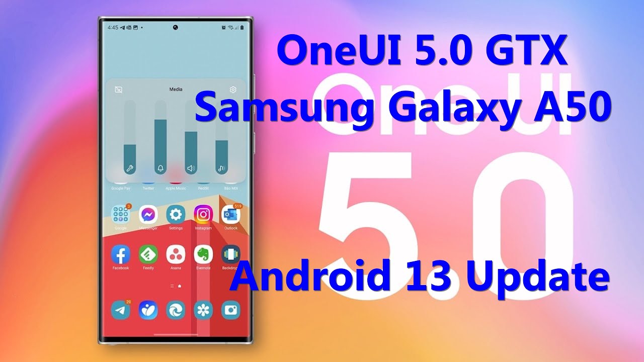 مراجعة الروم المعدل Review Rom OneUI 5.0 GTX Samsung Galaxy A50 Android ...
