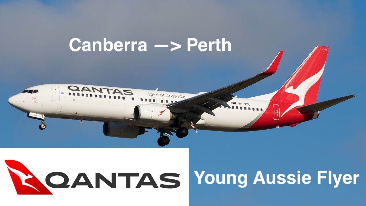 TRANSCONTINENTAL QANTAS FLIGHT | Qantas Airways | CBR-PER | QF857 - YouTube