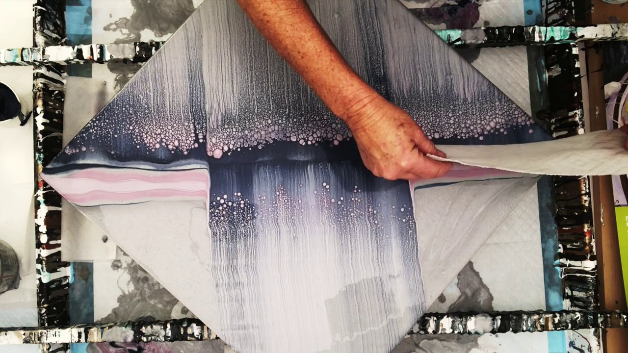 Beautiful Acrylic Swipe, Painting Tutorials "Its a Two for One" - YouTube